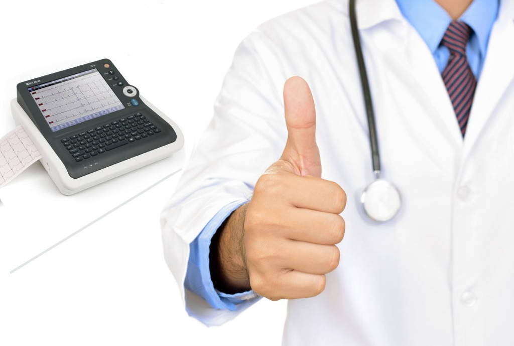 Touchscreen Interpretive 12-Lead EKG Machine for Rapid ECG Diagnosis with 6-Channel Support ...